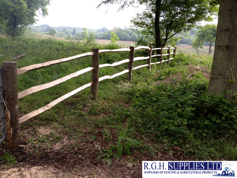 7' Cleft Post Morticed for 3 Rail Cleft Chestnut Post & Rail – RGH ...