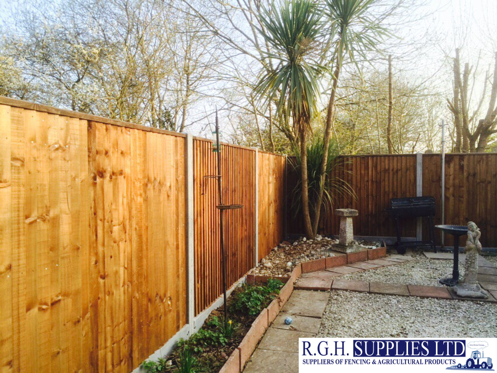1.8m H x 3m W Bay Closeboard With Concrete Posts & Concrete gravel