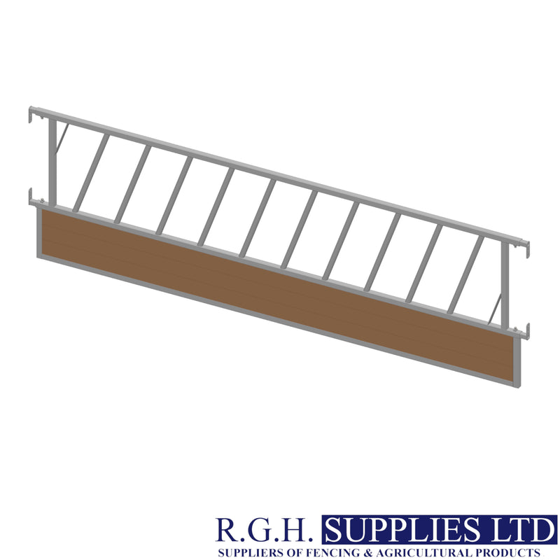 Bateman 4420mm adjustable end Diagonal Feed Fence C/W Timber Skirt ...