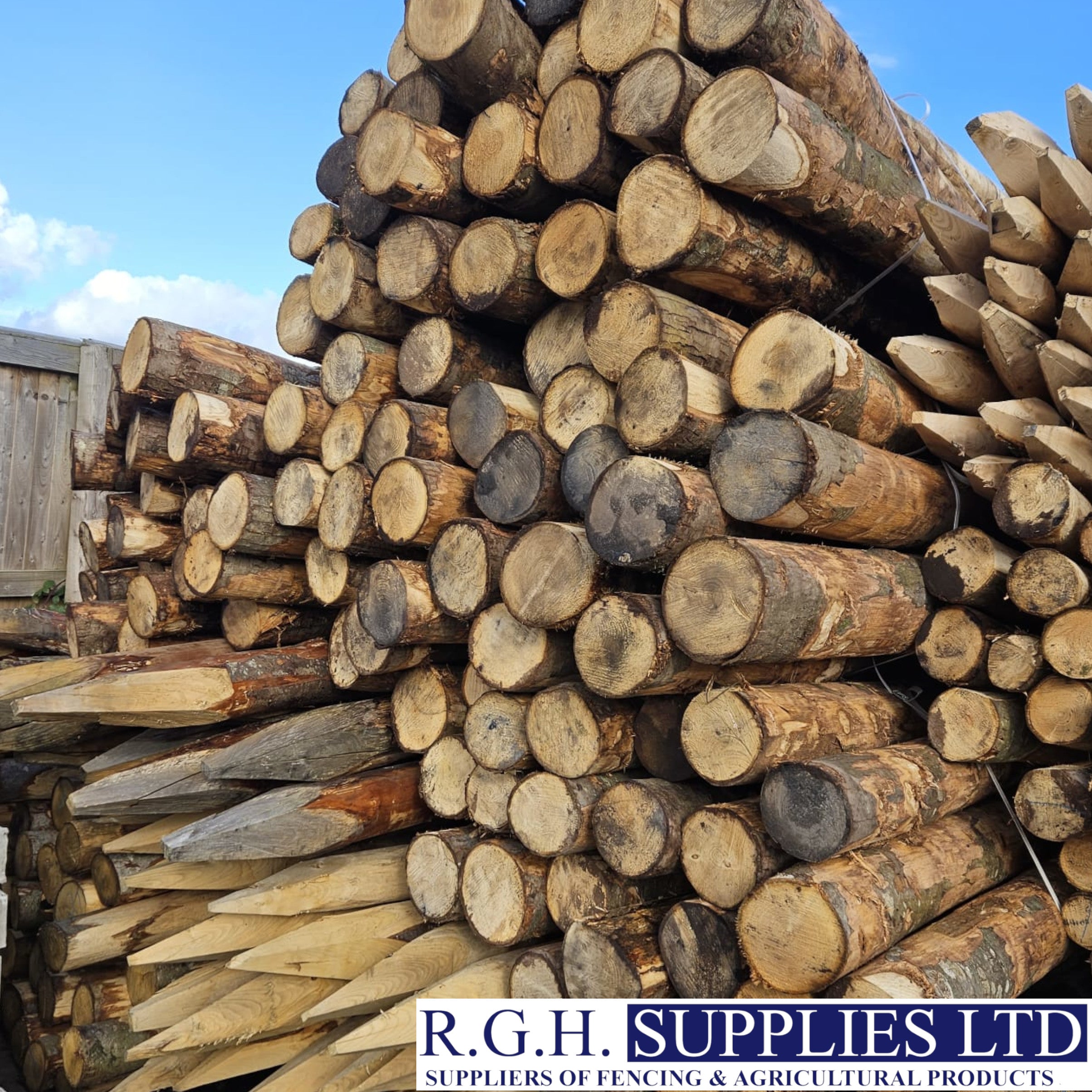 2.4m Peeled Chestnut Strainers