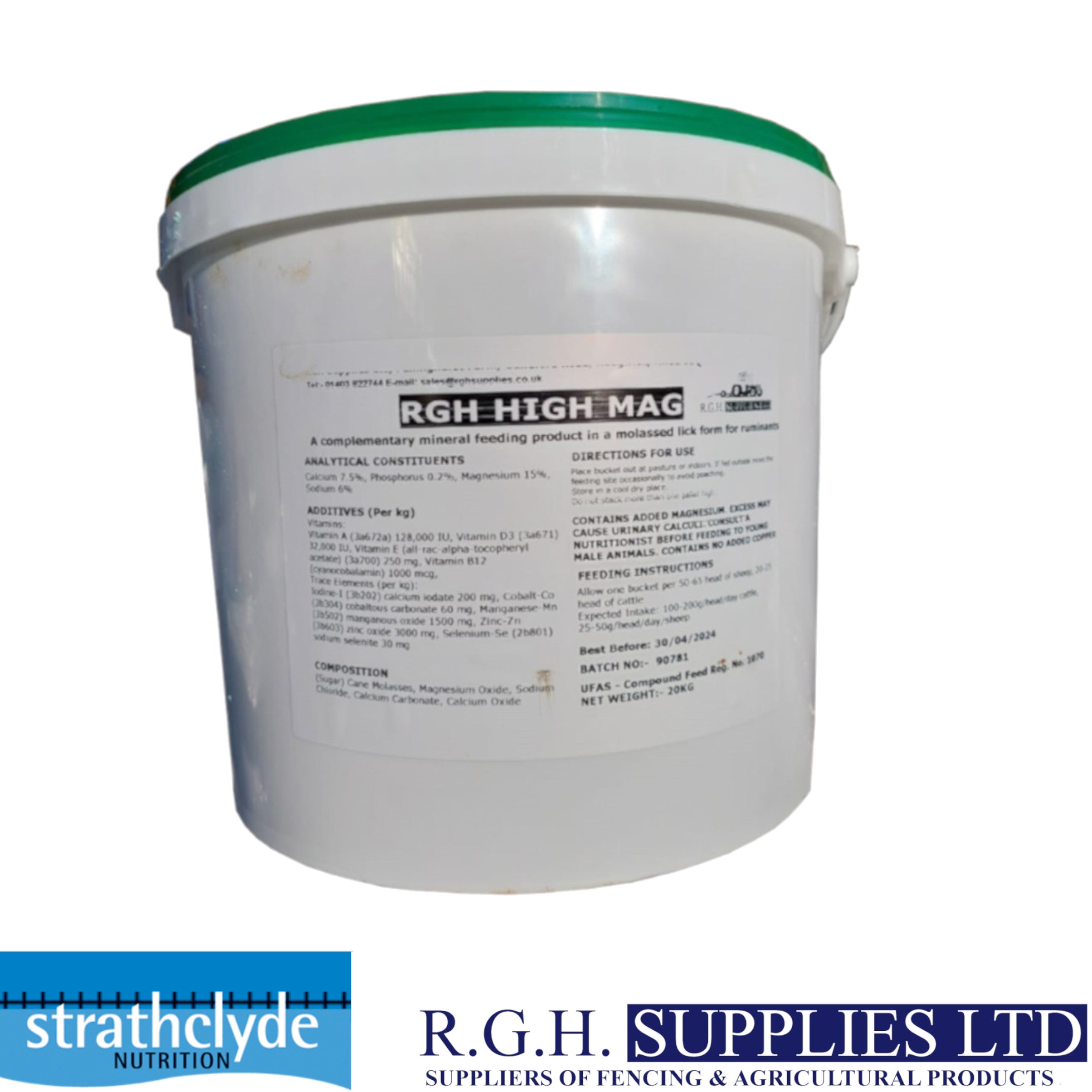 HIGH MAGNESIUM MOLASSED MINERAL BUCKET 20KG