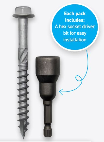 SITEMATE® POWERPRO FLANGED HEX HEAD TIMBER SCREWS