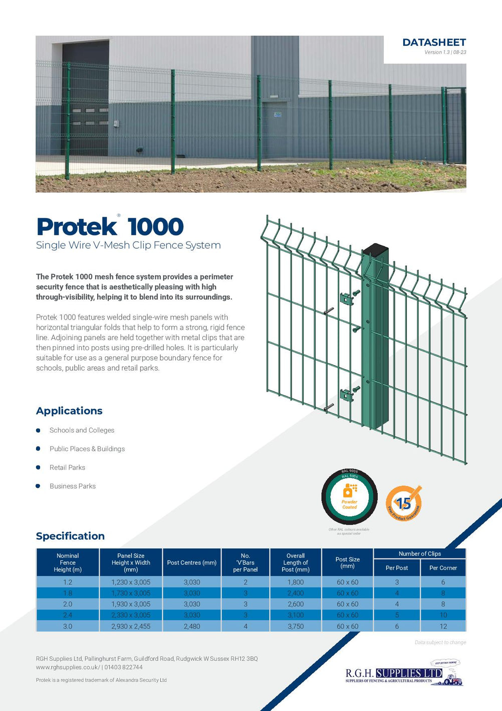 P1000 V Mesh Fencing