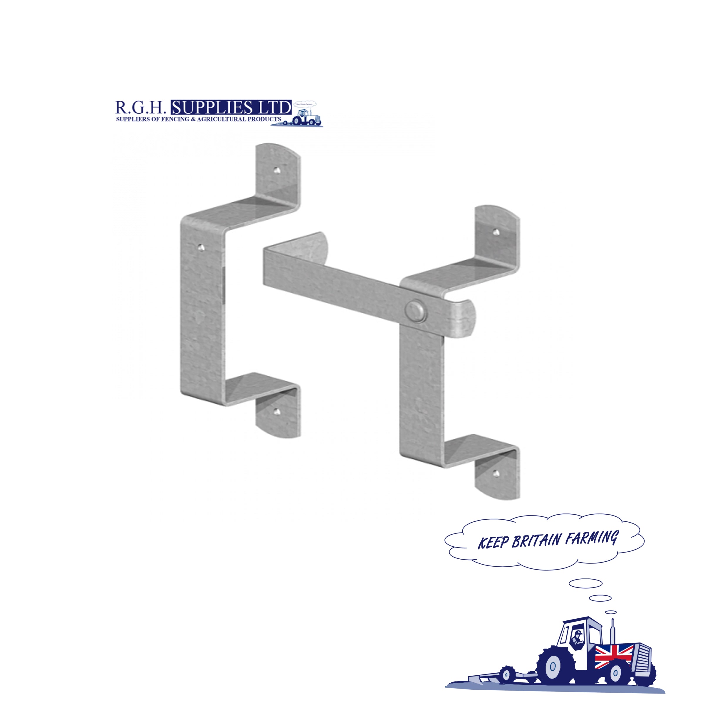 Pair Slip Rail Brackets – Galvanised